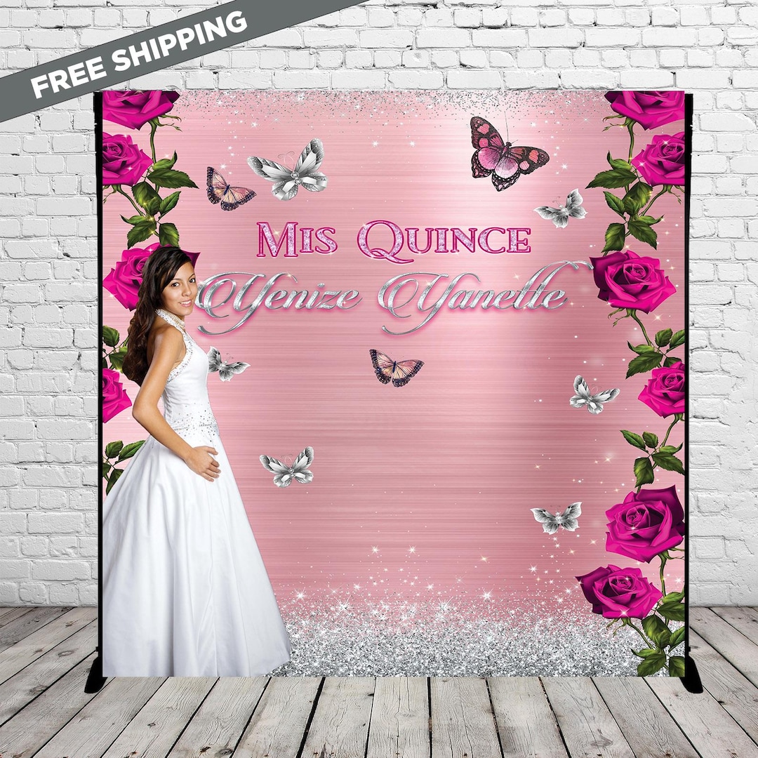 Mis Quince Backdrop, Quince Step and Repeat, Quinceañera Photo Step ...