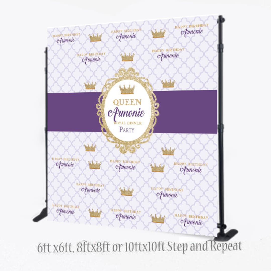 Prince Photo Booth Royal Prince Step and Repeat Custom 8X8 Photo Booth ...