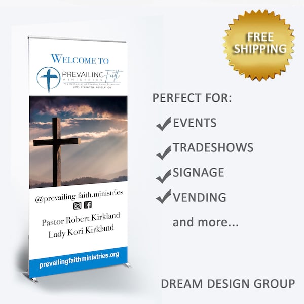 Church Retractable Banner Template - Etsy