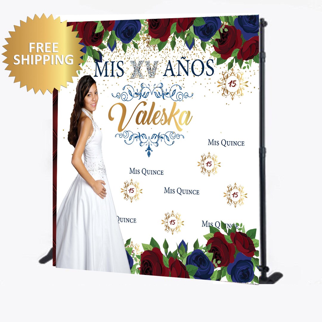 Mis Anos Backdrop, Mis Anos Step and Repeat, Quince Backdrop, Quince ...