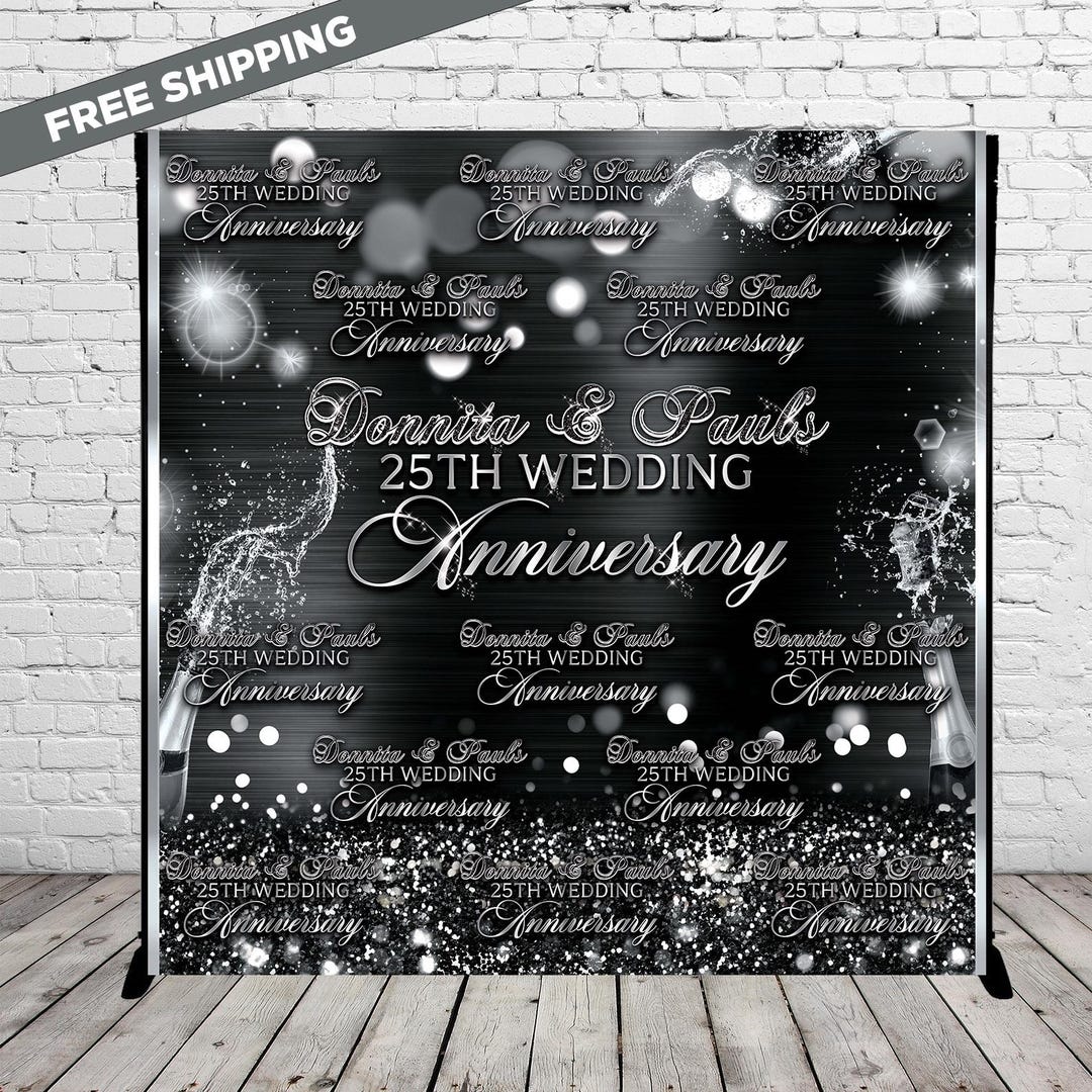 Wedding Anniversary Backdrop, Anniversary Step and Repeat, Wedding Step ...
