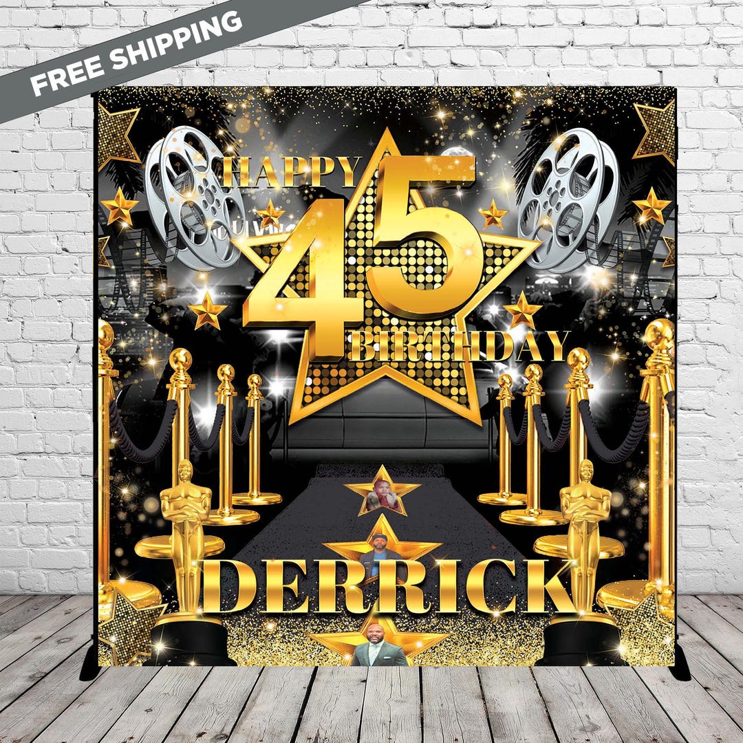 Hollywood Red Carpet Backdrop Custom Photo Backdrop Photo Step and ...