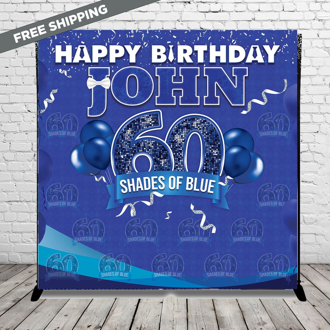 60th Birthday Backdrop 60th Birthday Step and Repeat, Custom Backdrop ...