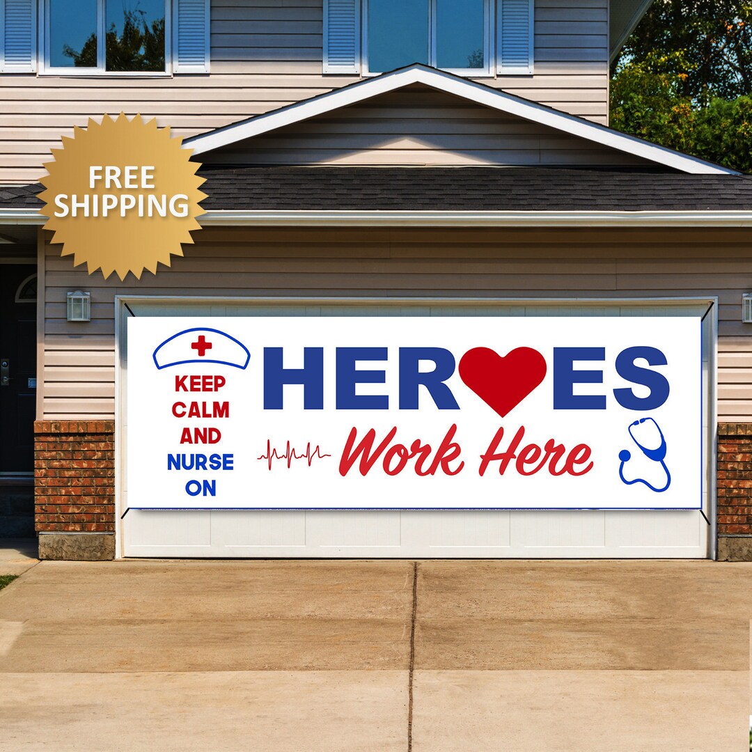 Essential Workers Banner, Essential Worker Sign,nurses Sign, Heroes ...
