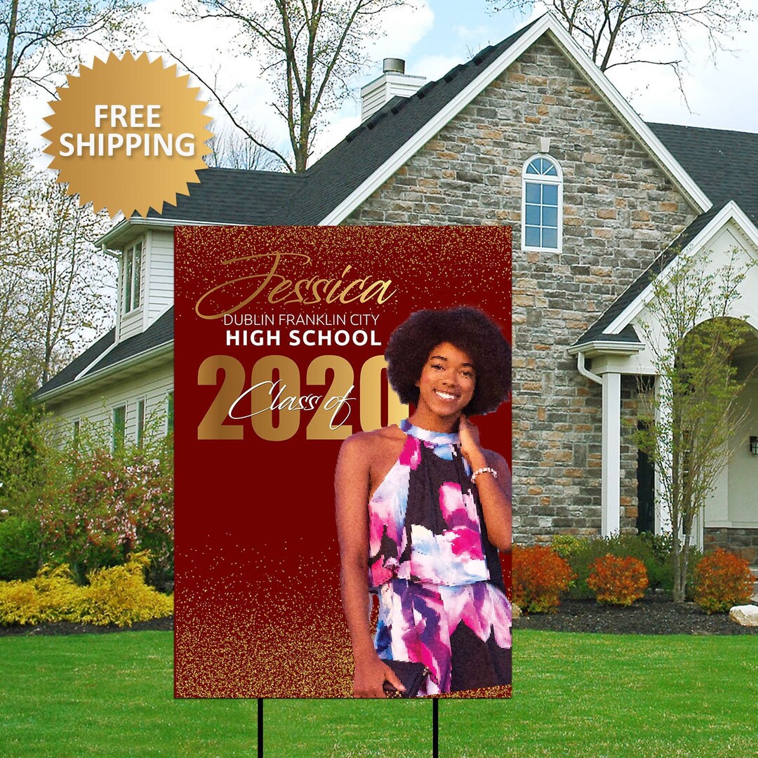 Graduation Photo Yard Sign, Class of 2020 Graduation Photo Yard Sign ...