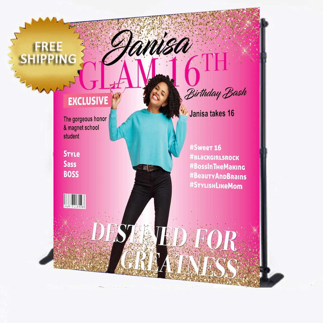 Magazine Cover Backdrop, Magazine Cover Step and Repeat, Custom Photo ...