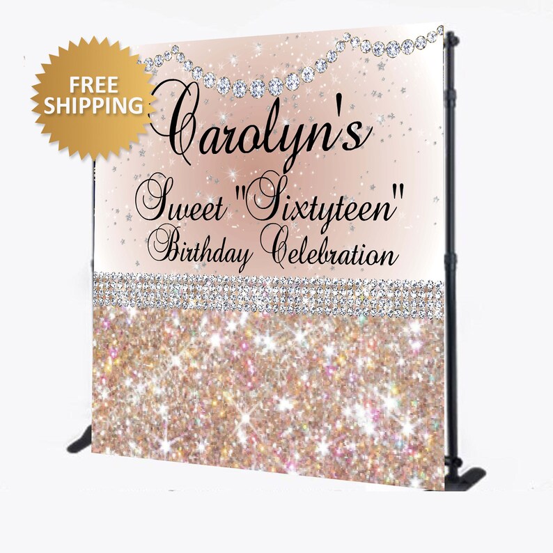 Sweet 16 Backdrop Sweet 16 Step and Repeat Birthday | Etsy