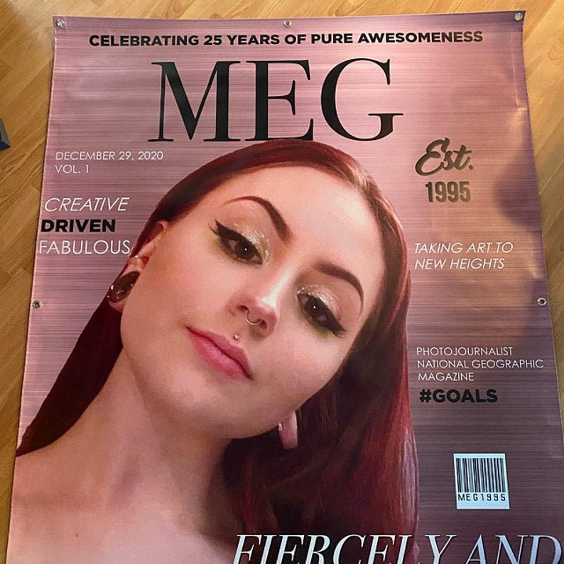 Birthday Backdrop Birthday Step Repeat Magazine Cover - Etsy