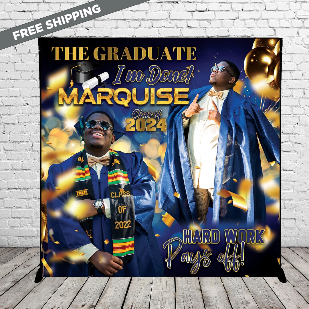Custom Graduation Step and Repeat Backdrop, Graduation Backdrop, Class ...