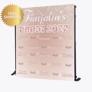 Rose Gold Prom Step and Repeat, Prom Send off Step and Repeat, Rose ...