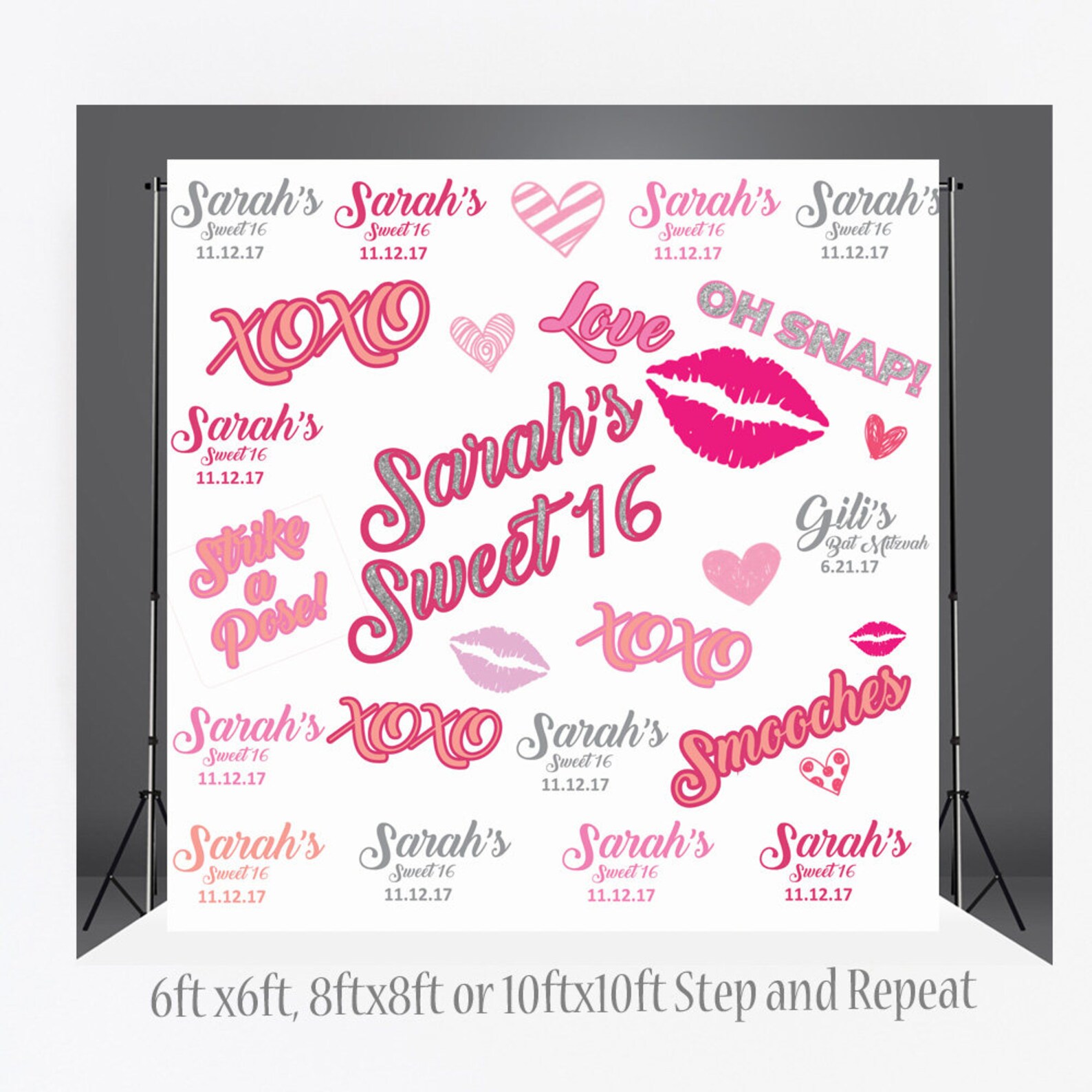 Custom 8X8 FEET Photo Booth Backdrop Custom Step and Repeat - Etsy