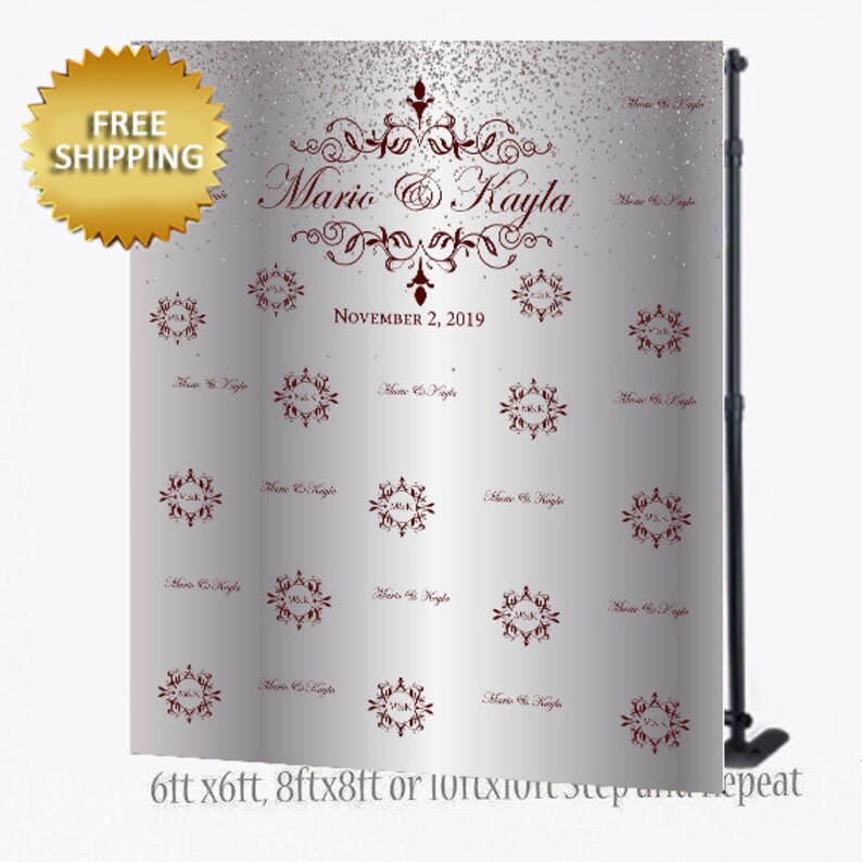 Wedding Step and Repeat Backdrop 50th Step and Repeat 50th - Etsy