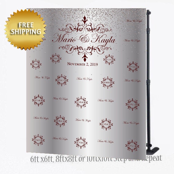 Wedding Step and Repeat Backdrop 50th Step and Repeat 50th - Etsy