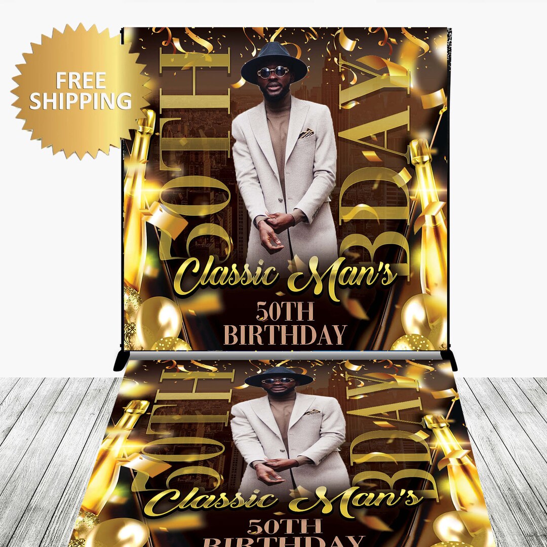 Floor Decal Sticker, Removable Sticker, 50th Backdrop, 40th Backdrop ...