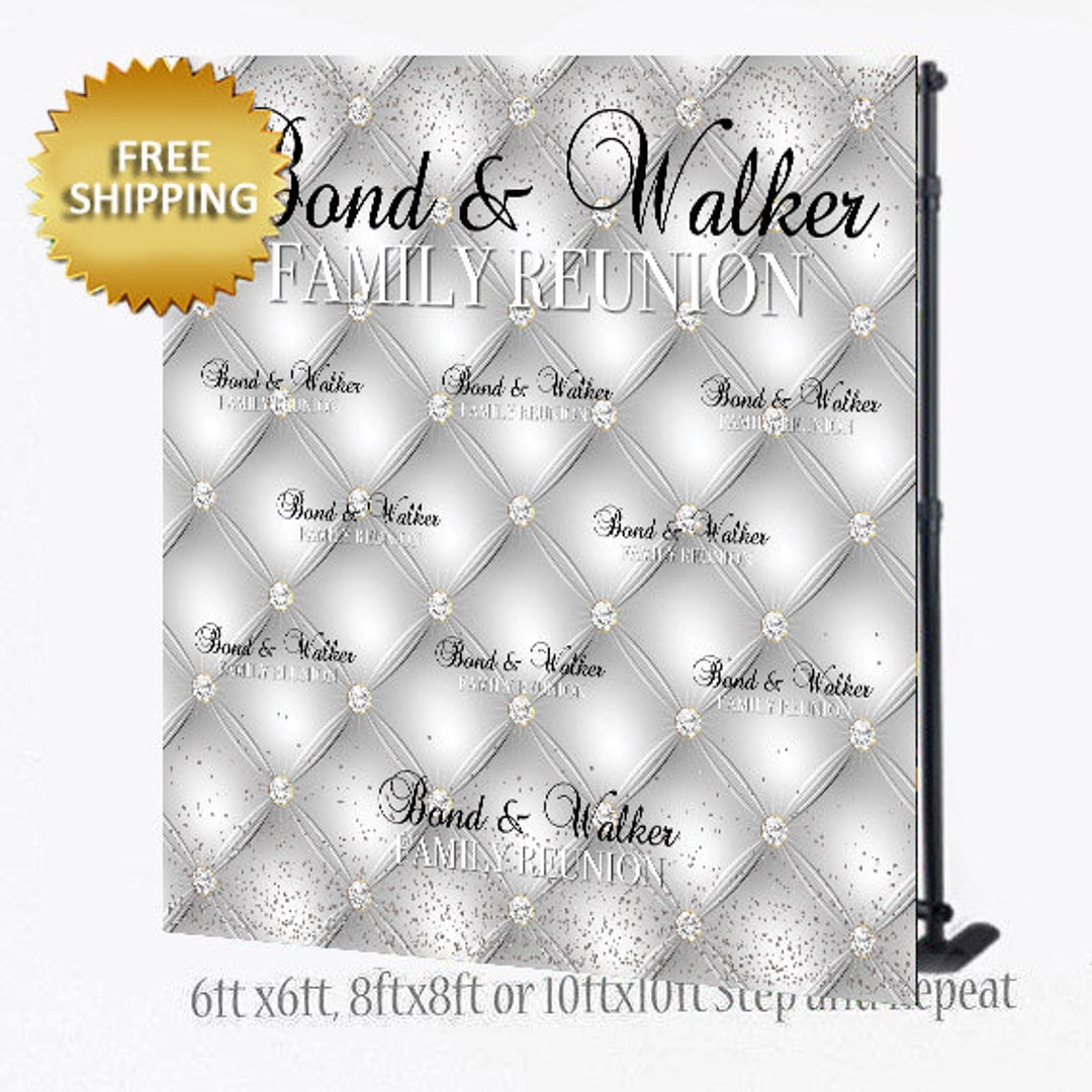 Family Reunion Backdrop, Family Reunion Step and Repeat, Tufted ...