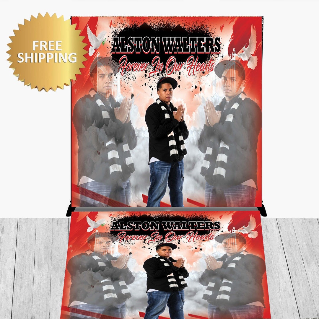 Memorial Backdrop, in Memory of Backdrop, Memorial Decal, Backdrop ...