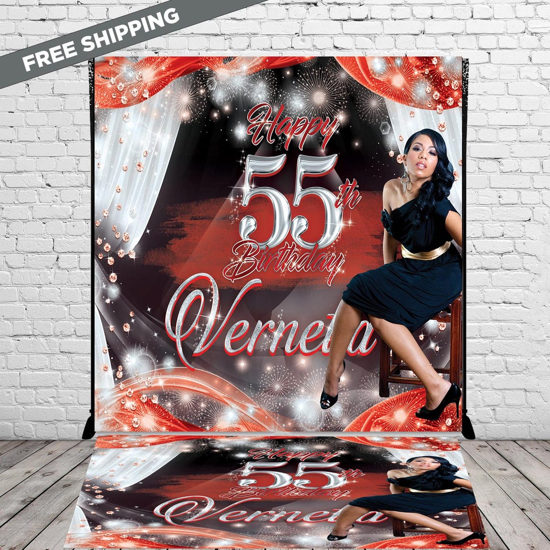 50th Backdrop and Decal,backdrop and Decal Combo, Backdrop and Matching ...