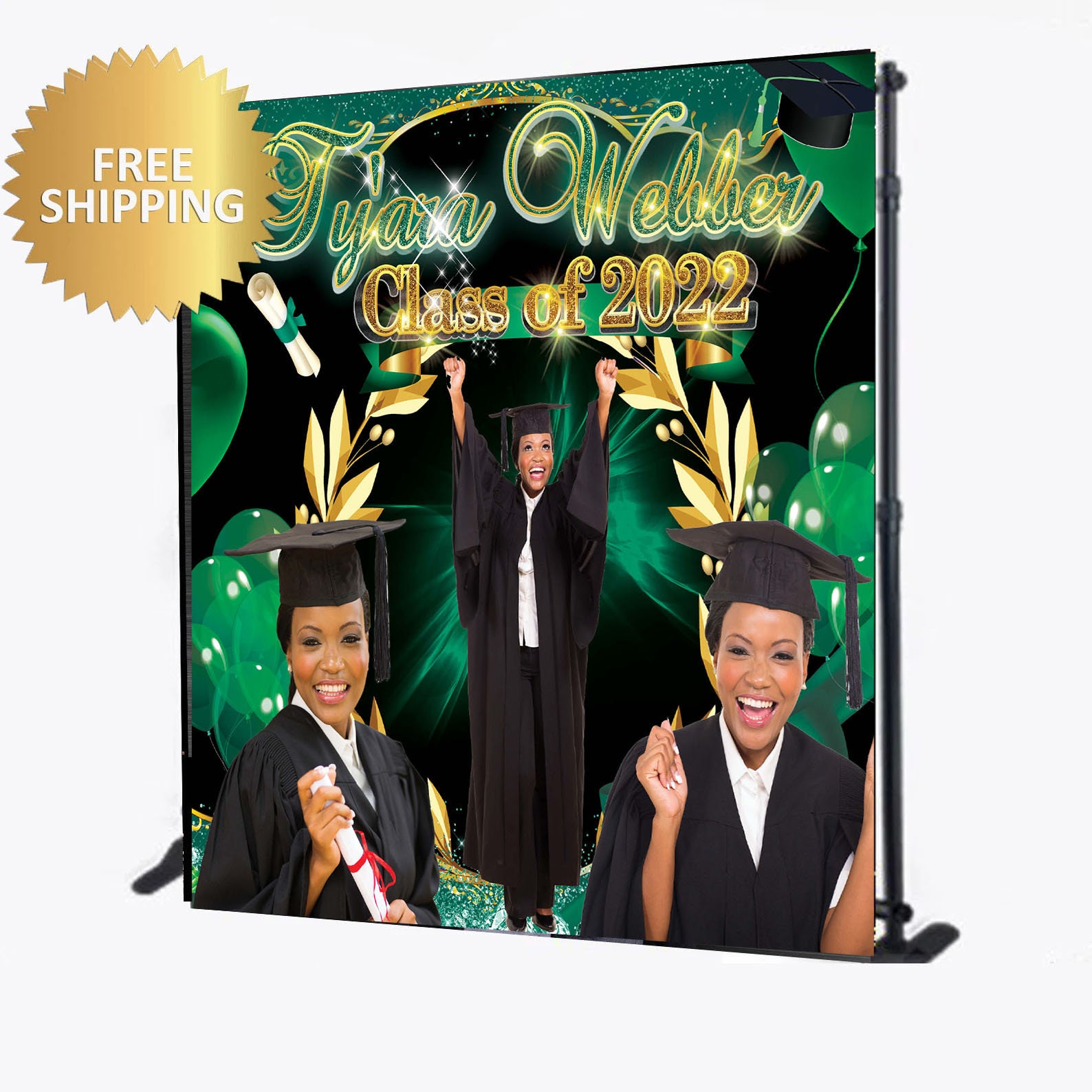 Graduation Backdrop, Graduate Backdrop, Class of 2022 Backdrop, 2022 ...