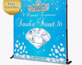 SPARKLE DIAMONDS BACKDROP Rose Gold Diamonds Birthday - Etsy