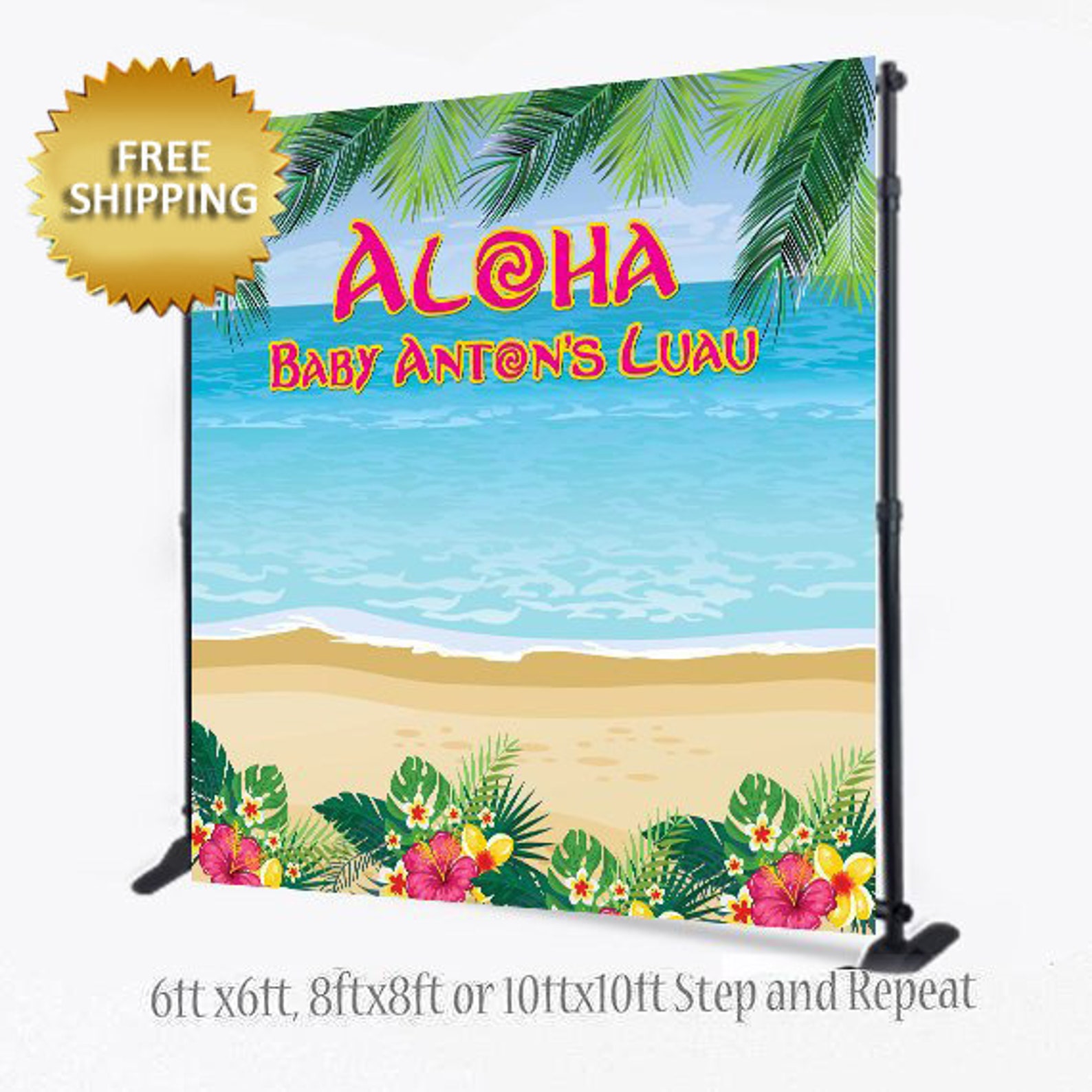 Aloha Photo Booth Backdrop Hawaii Back Drop Step and Repeat | Etsy