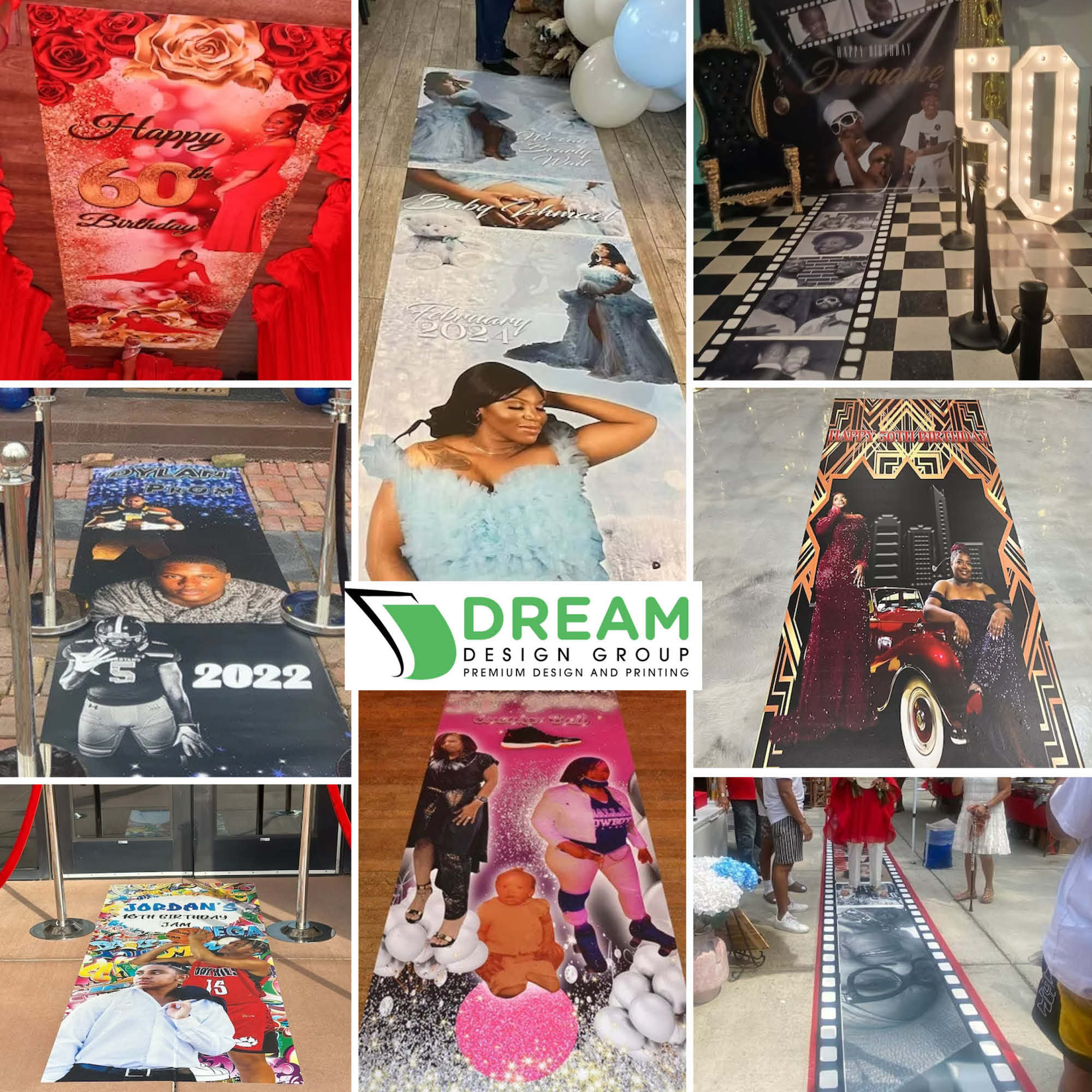 Prom Red Carpet Custom Red Carpet Prom Backdrop 3x20 Floor Decal ...