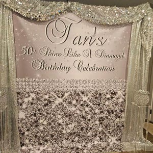 50th Backdrop and Decal,backdrop and Decal Combo, Backdrop and Matching ...