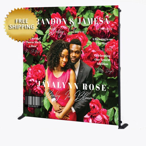 Custom Photo Backdrop Magazine Cover Backdrop Magazine Cover | Etsy