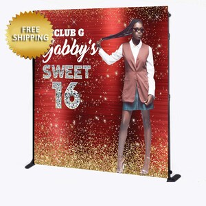 Sweet 16 Backdrop, 16th Birthday Backdrop, Diamond Backdrop, Birthday ...