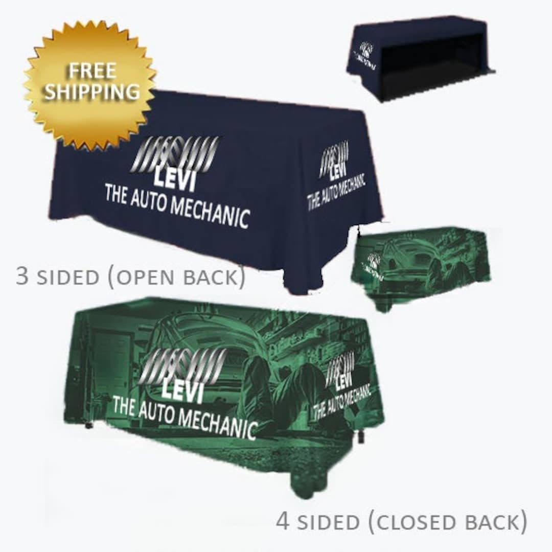 Long Table Runner, Trade Show Table Cloths, Custom Table Throw Logo ...