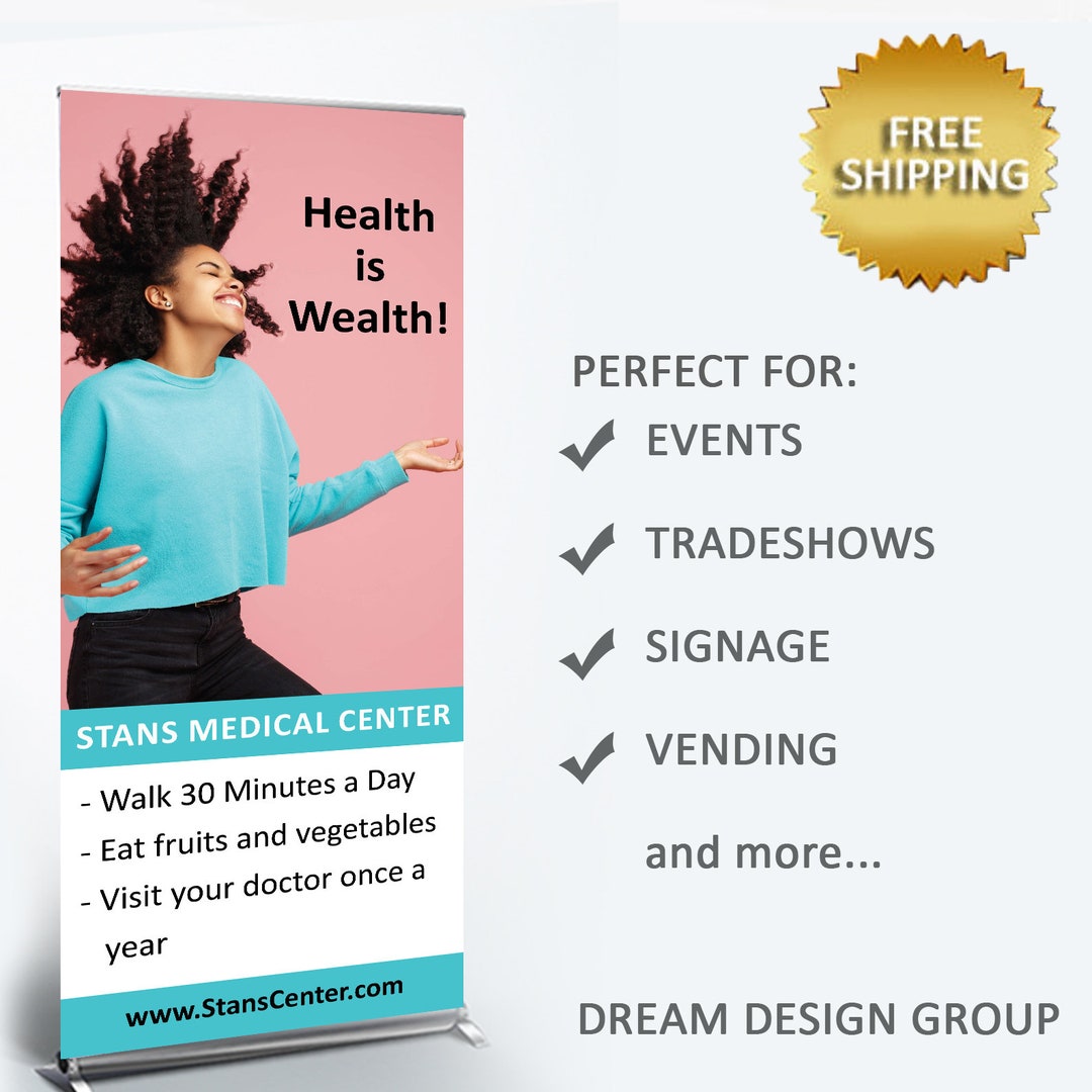 Event Signage Stand Retractable Banner Retractable Stand Trade Show ...