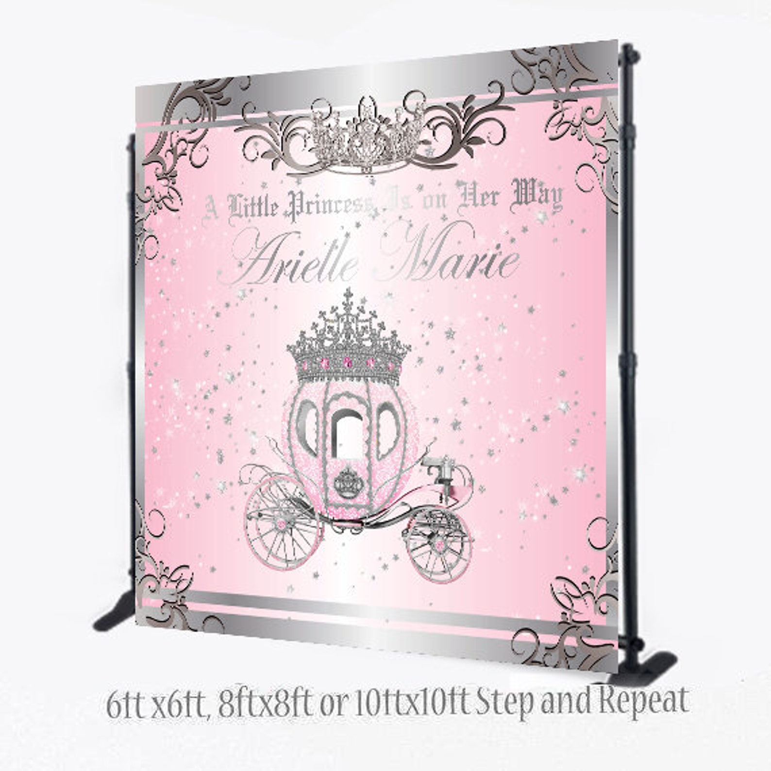 Princess Backdrop Custom 8x8 FEET Photo Booth Step and | Etsy