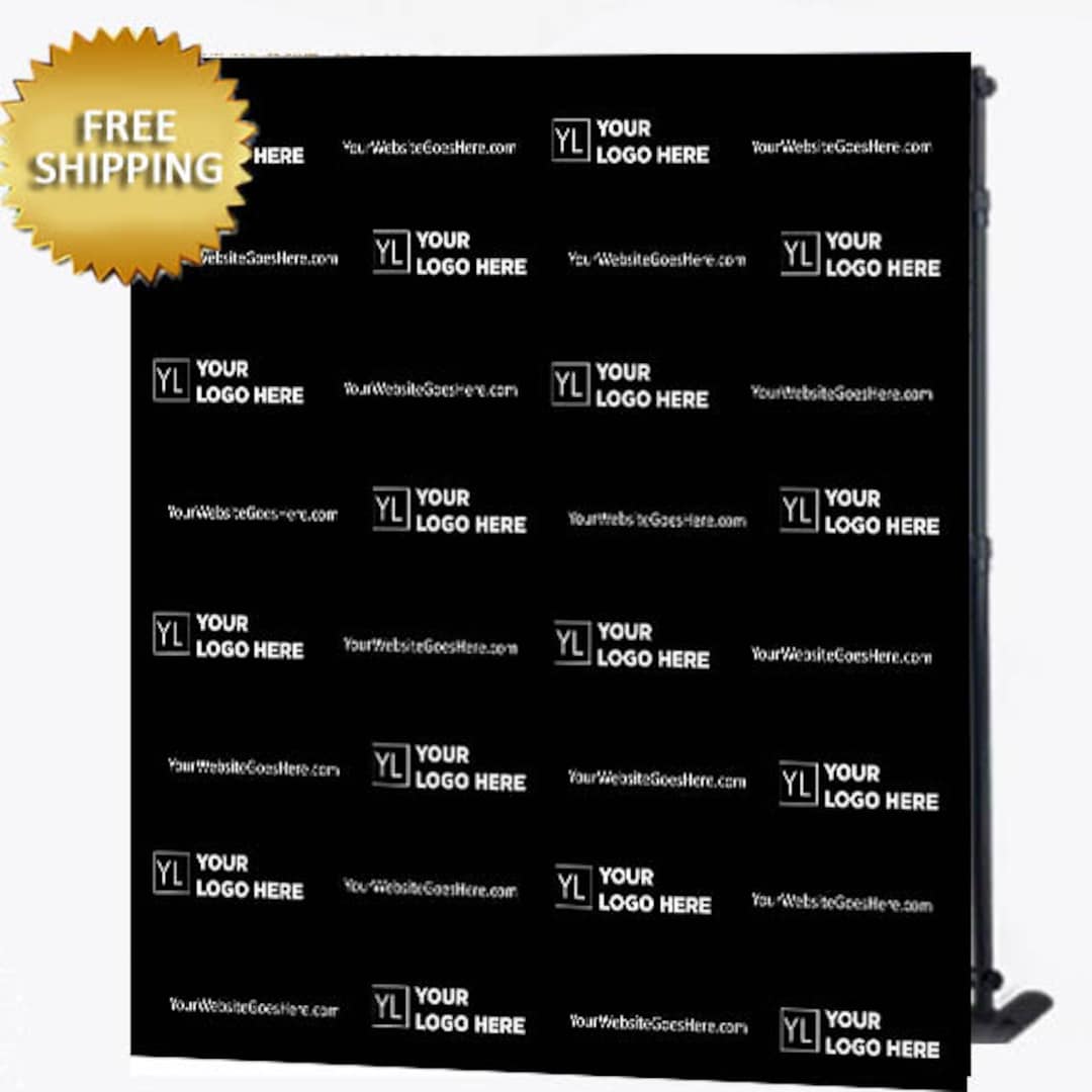 Logo Step and Repeat Backdrop, Corporate Event Banner,custom Logo Step ...