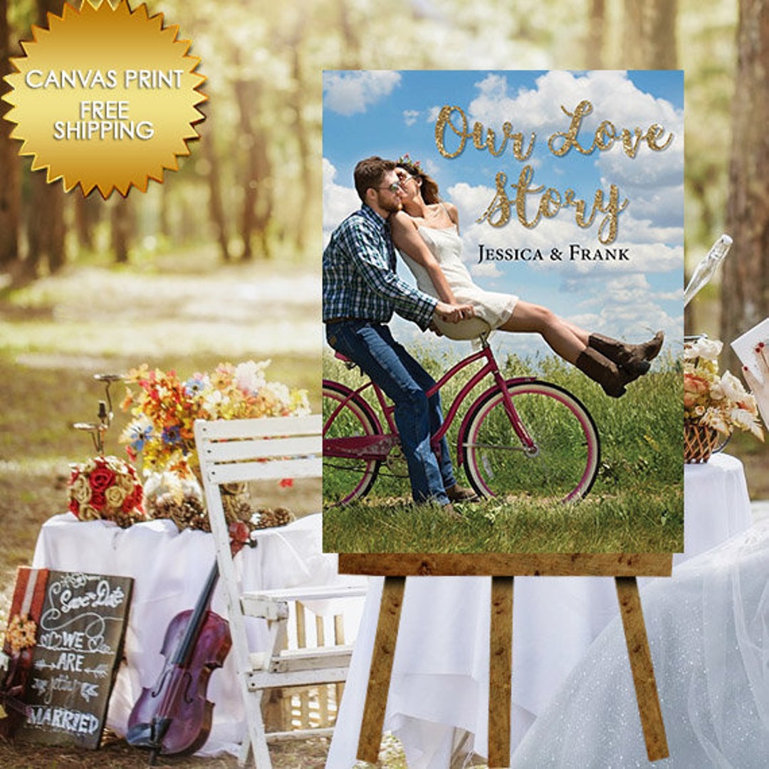 Poster Board Wedding Welcome Sign, Canvas Guest Sign, Canvas Print Sign ...