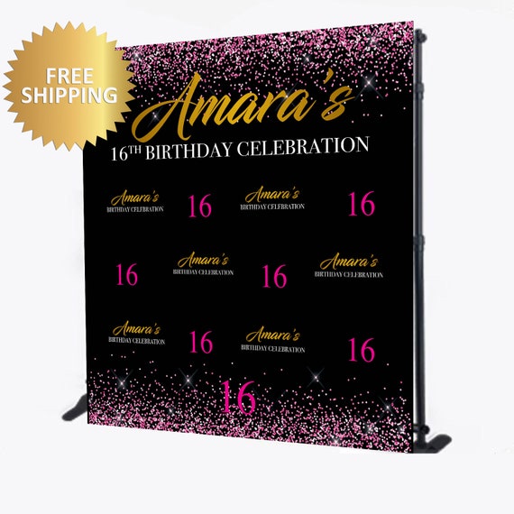 Sweet 16 Step And Repeat Backdrop