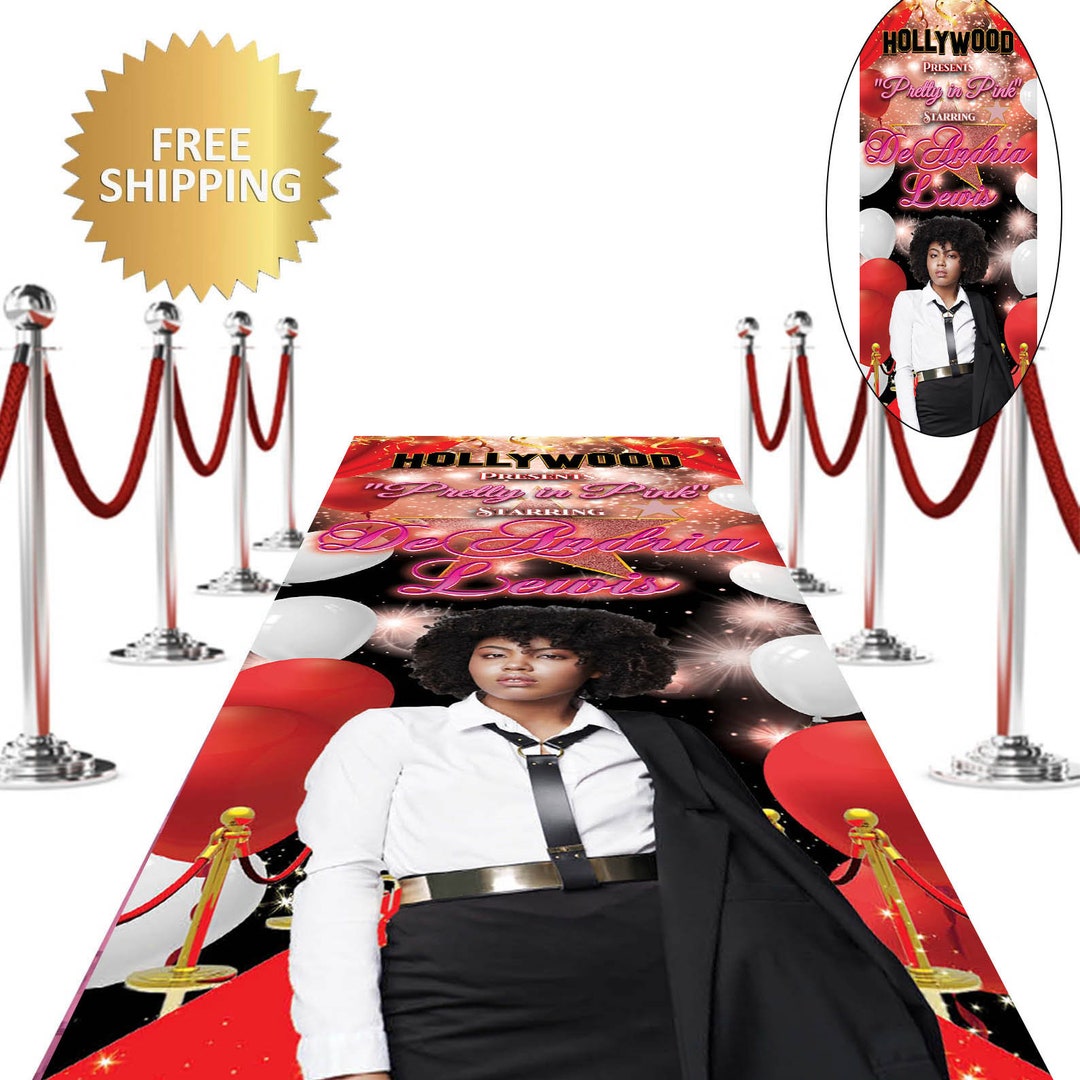 Hollywood Red Carpet, Custom Red Carpet, 3x20 Floor Decal, Prom ...