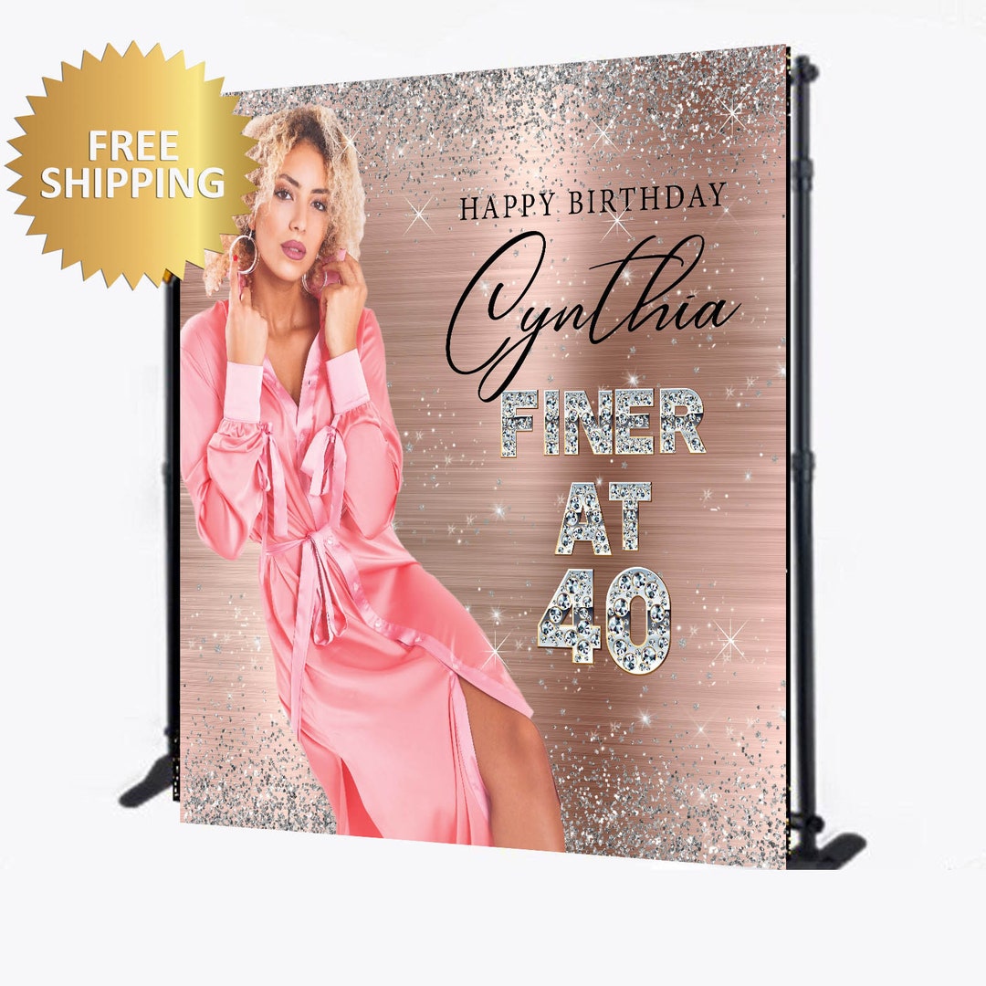 40th Birthday Backdrop, 40th Birthday Step and Repeat, Photo Backdrop ...