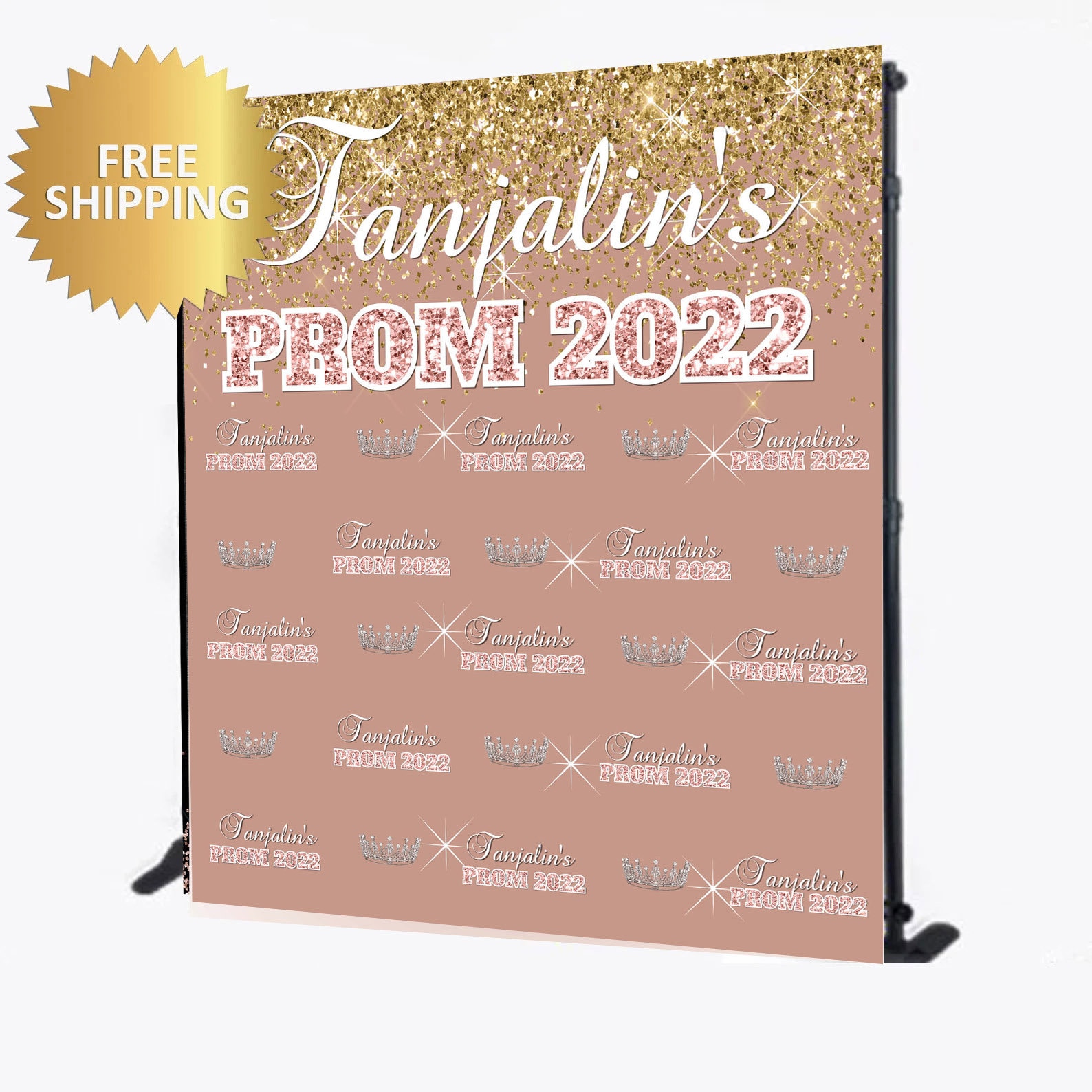 Prom Step and Repeat Backdrop 2K22 Prom Step and Repeat Rose - Etsy