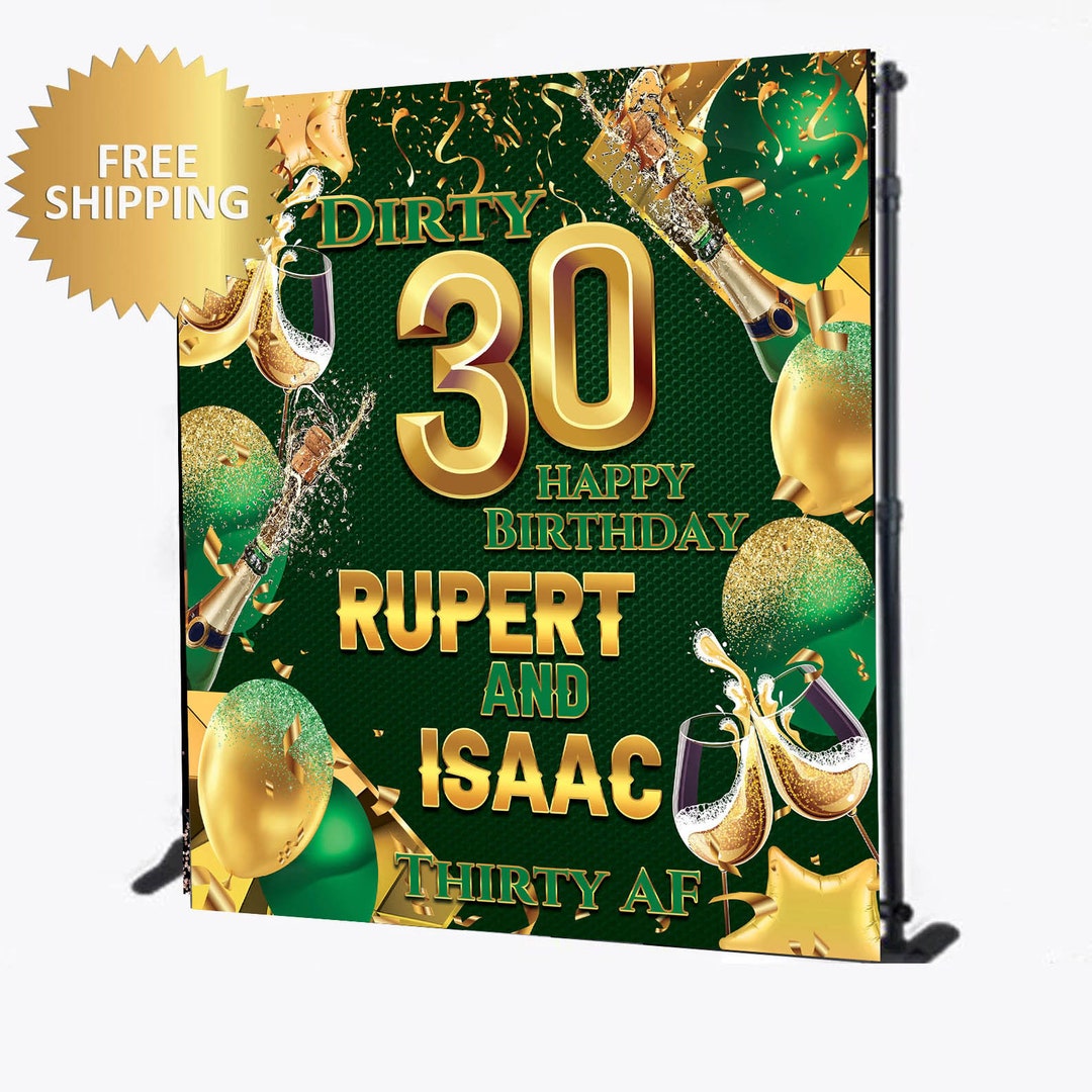 30th Backdrop, Photo Step and Repeat, Photo Backdrop, Photo Step and ...