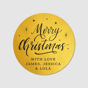 Christmas Sticky Gift Tags Custom Name Stickers Sheet Gift Labels for ...
