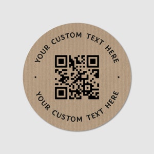 Custom QR Code Package Brand Name Stickers Sheet, Custom Text Stickers ...