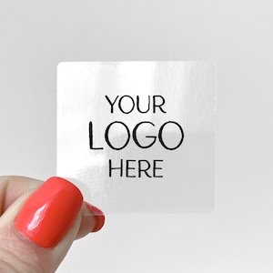Custom Square Clear Logo Stickers - Personalized Transparent Business ...