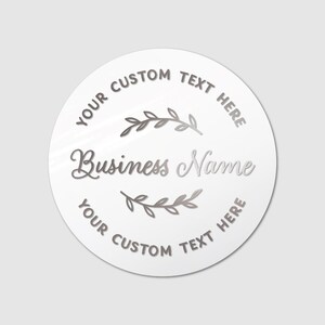Custom Business Logo Branding Clear Stickers Labels, Clear Business ...