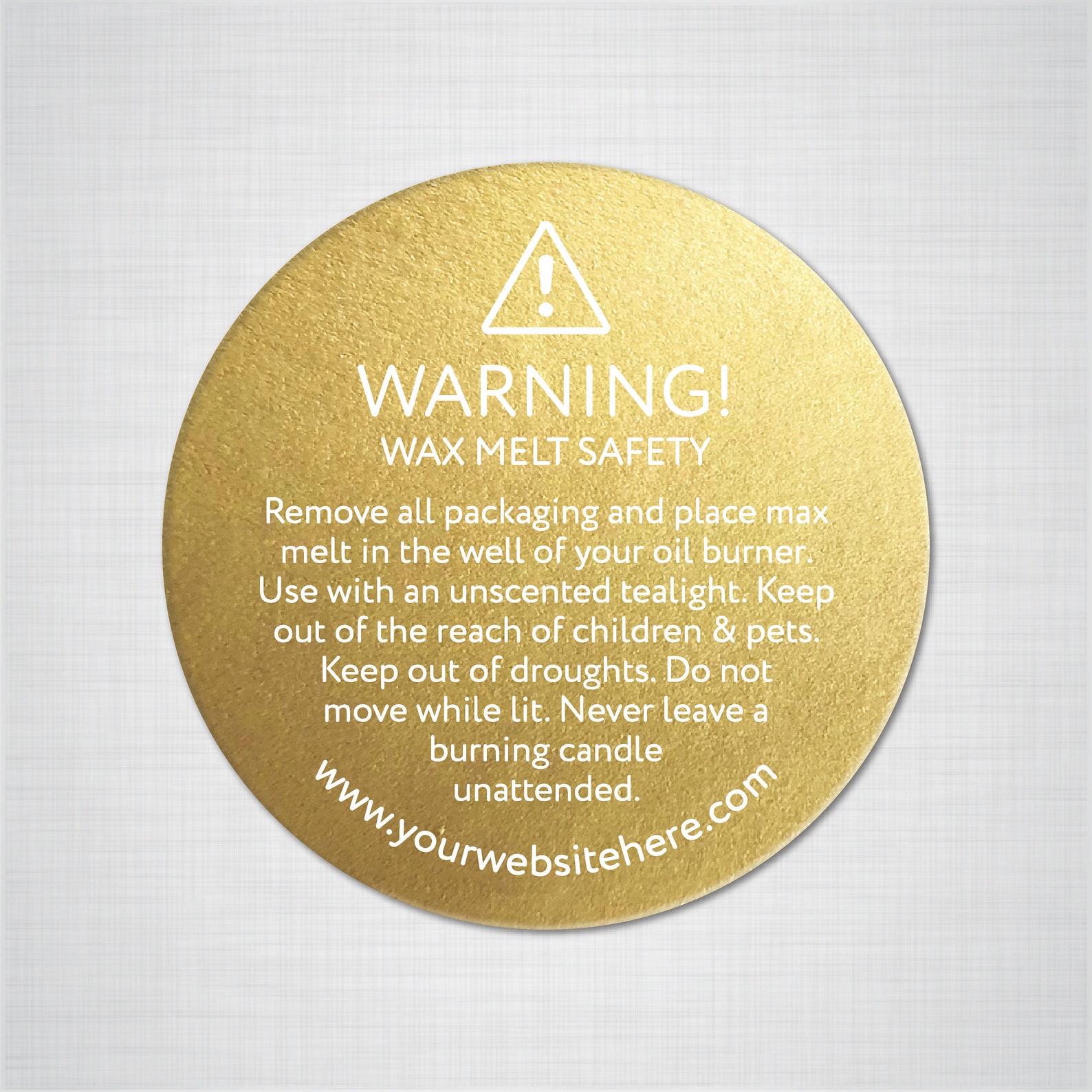 Custom wax melts warning safety labels stickers Wax Melts | Etsy
