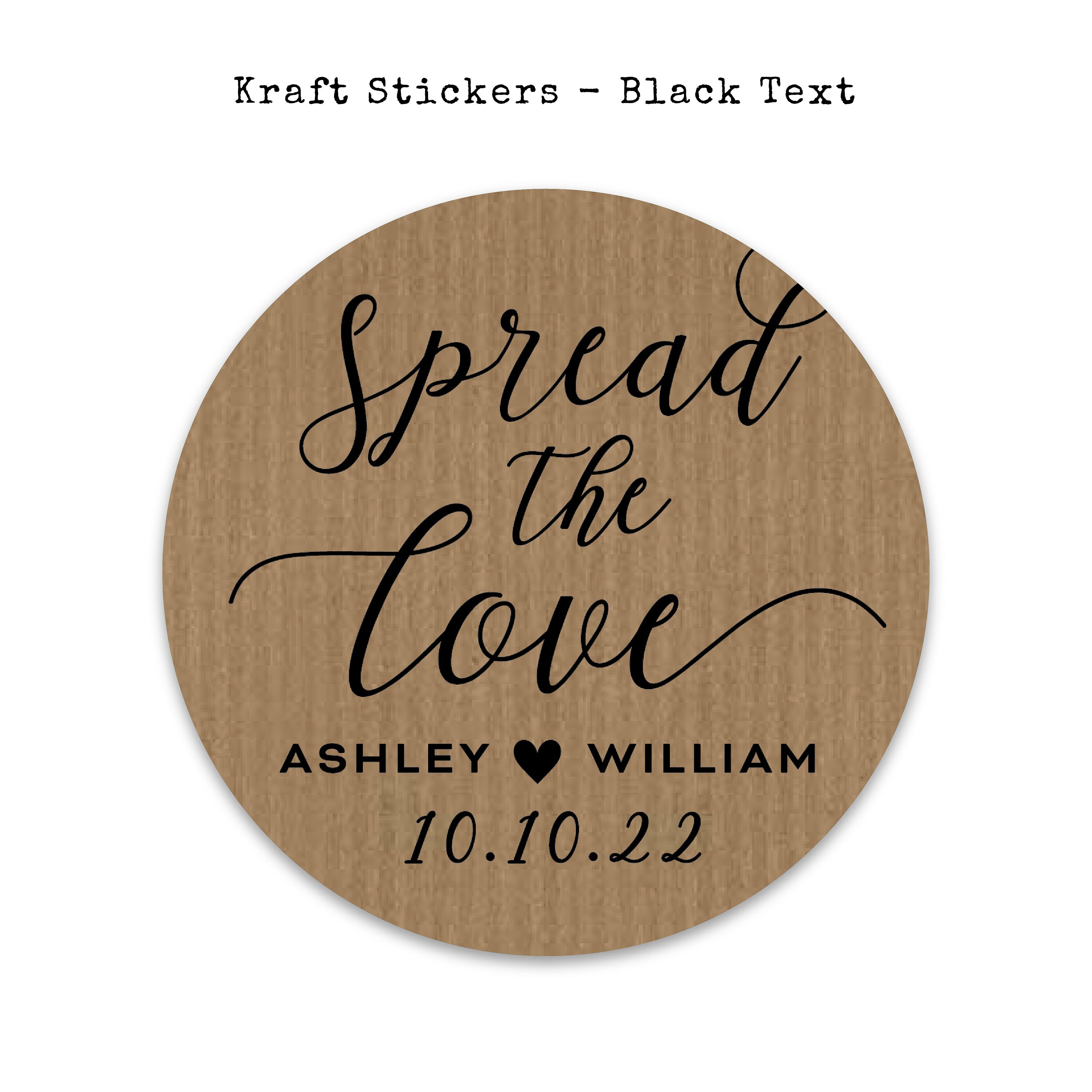 Spread the love wedding stickers Spread the love tags | Etsy