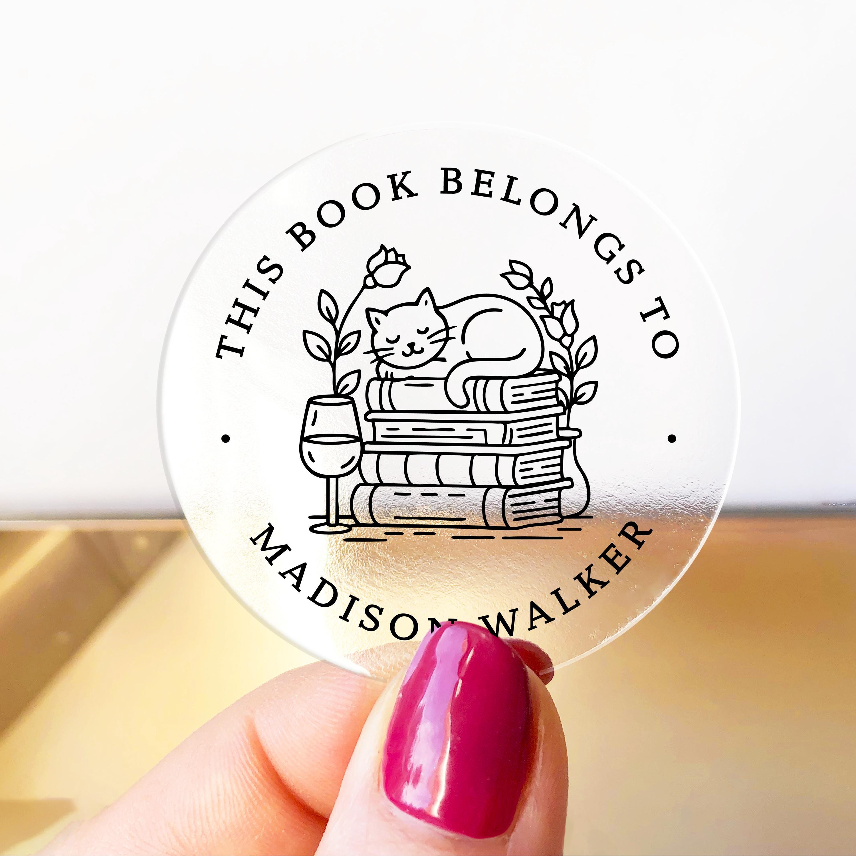 Book Stickers for Libraries, Book Stickers Custom Text, Book Name ...