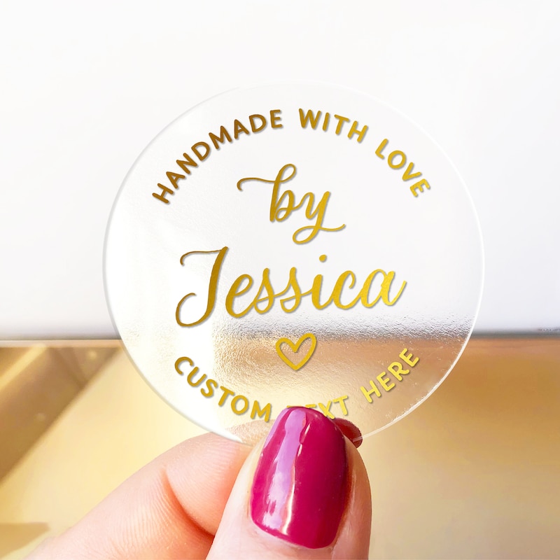 Personalized Hand Made by Stickers - Etsy
