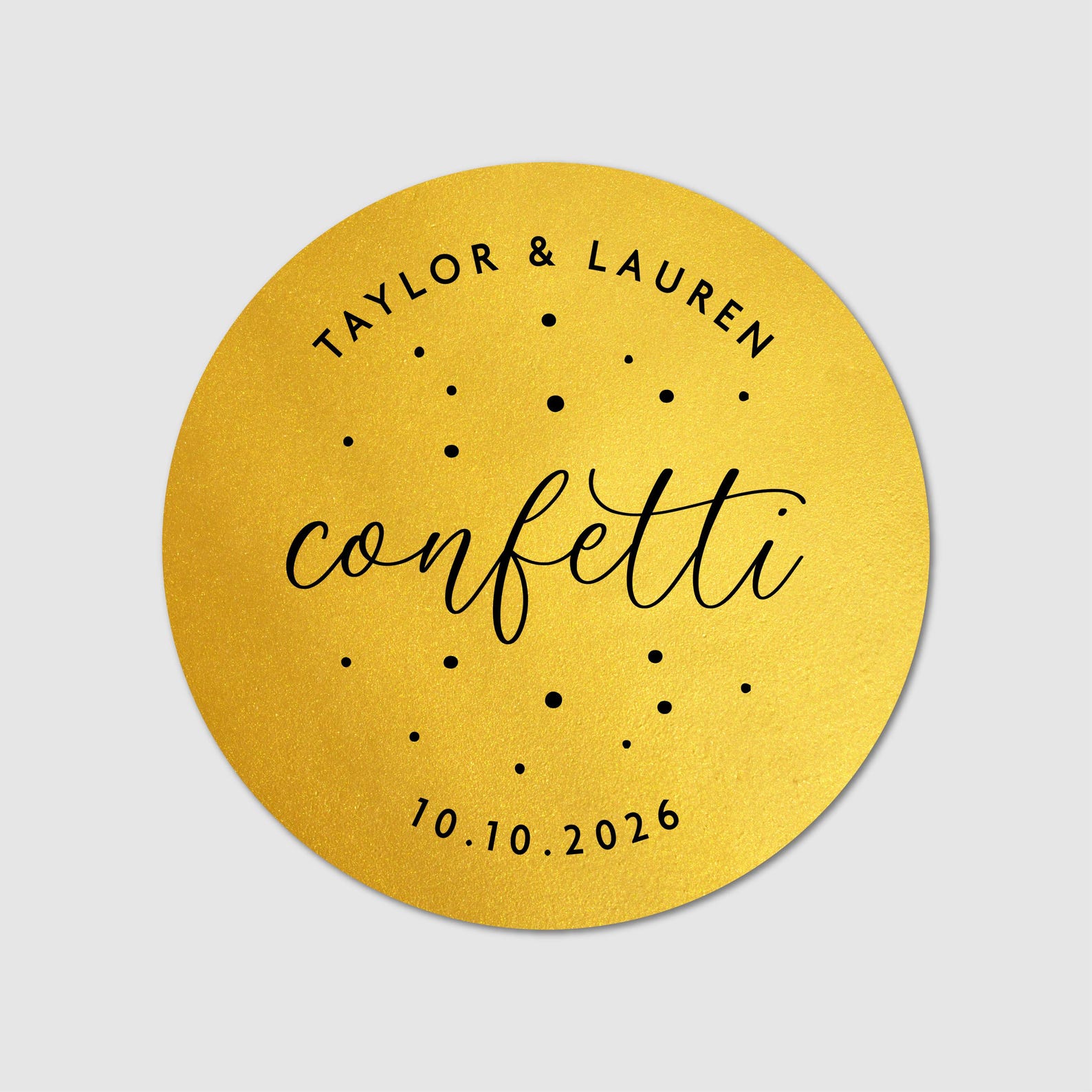 Wedding Confetti Labels Stickers Sheet, Personalized Confetti Stickers ...