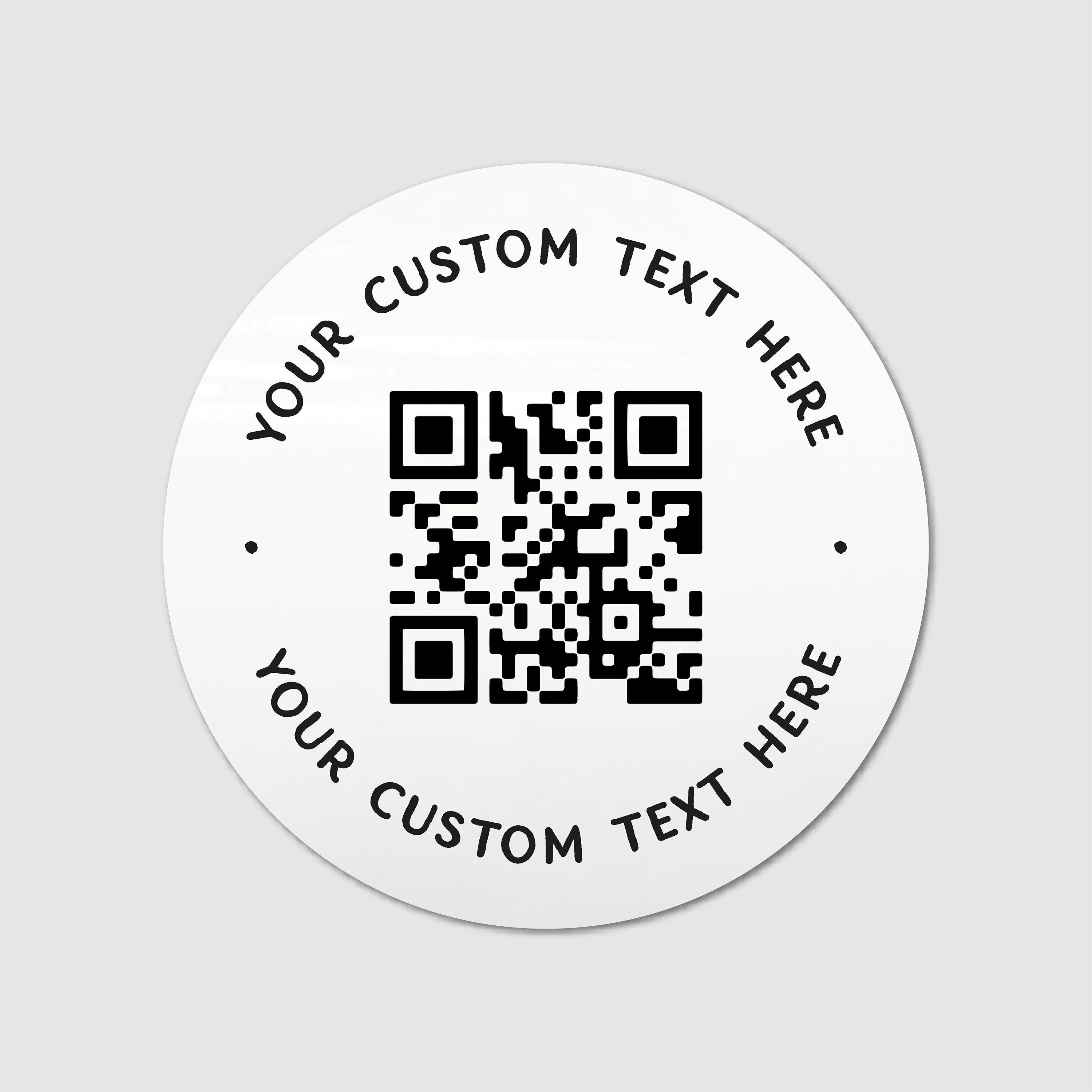 Custom QR Code Package Brand Name Stickers Sheet, Custom Text Stickers ...
