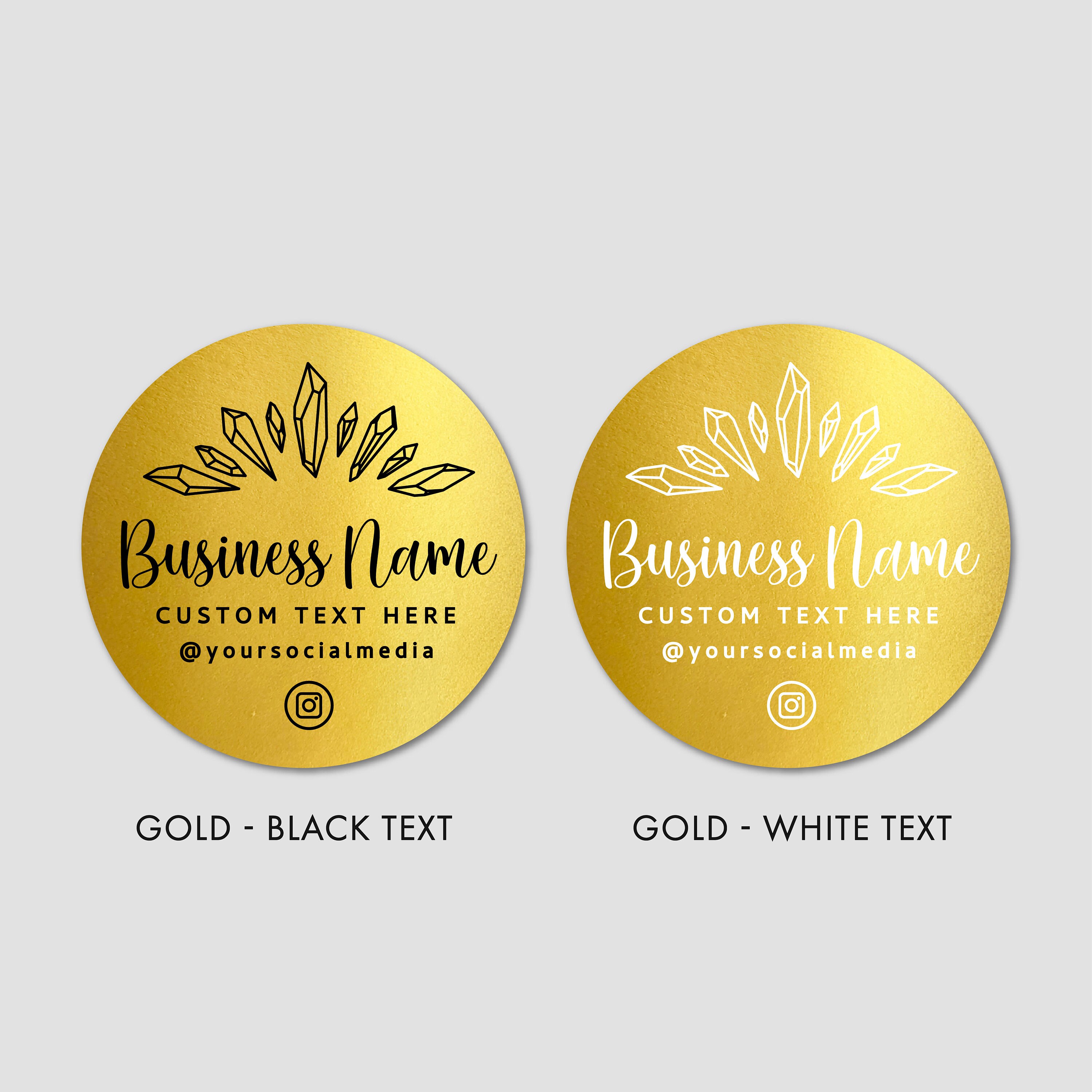 Clear Transparent Custom Name Text Brand Logo Stickers Round - Etsy UK