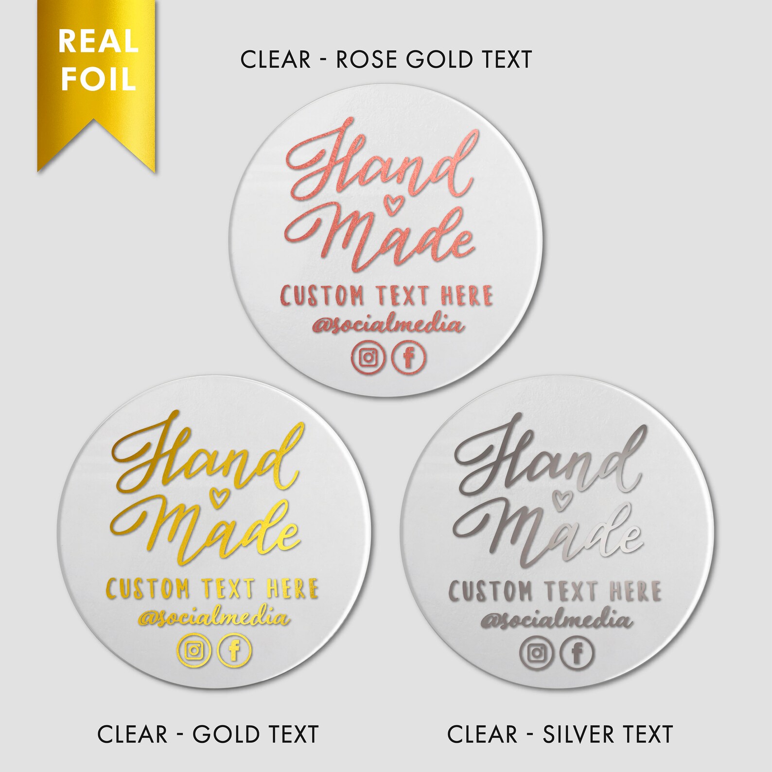 Handmade With Love Stickers Sheet Custom Sticker Labels - Etsy UK